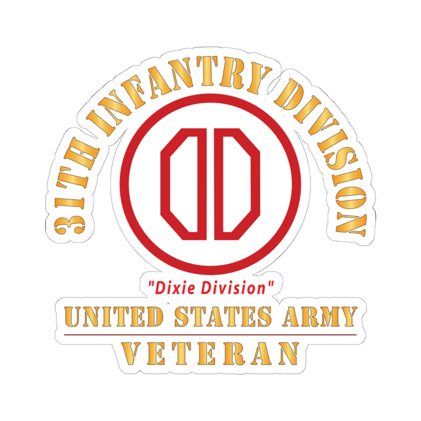Kiss - Cut Stickers - Army - SSI - 31st Infantry Division - Dixie Divi ...