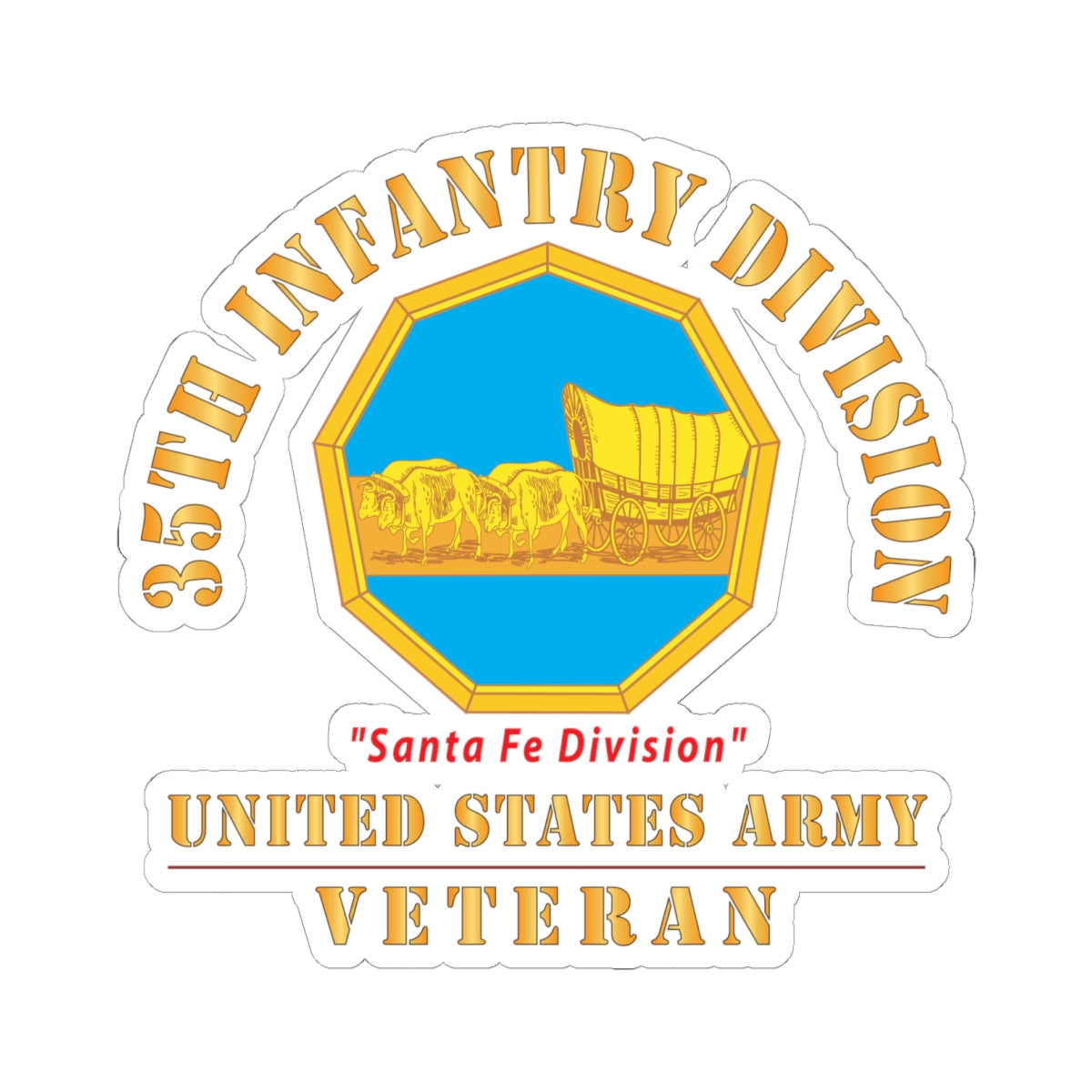 Kiss - Cut Stickers - Army - DUI - 35th Infantry Division - Santa Fe D ...