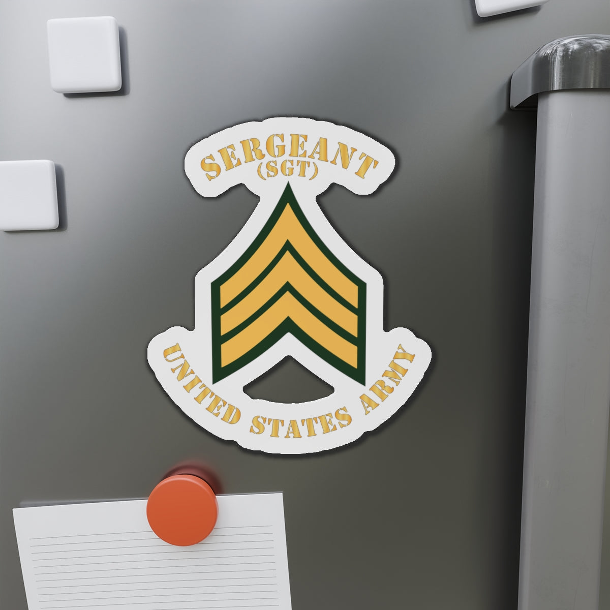 Die-Cut Magnets -SSI -Army - Sergeant - SGT - Flat X 300 – Army Stickers