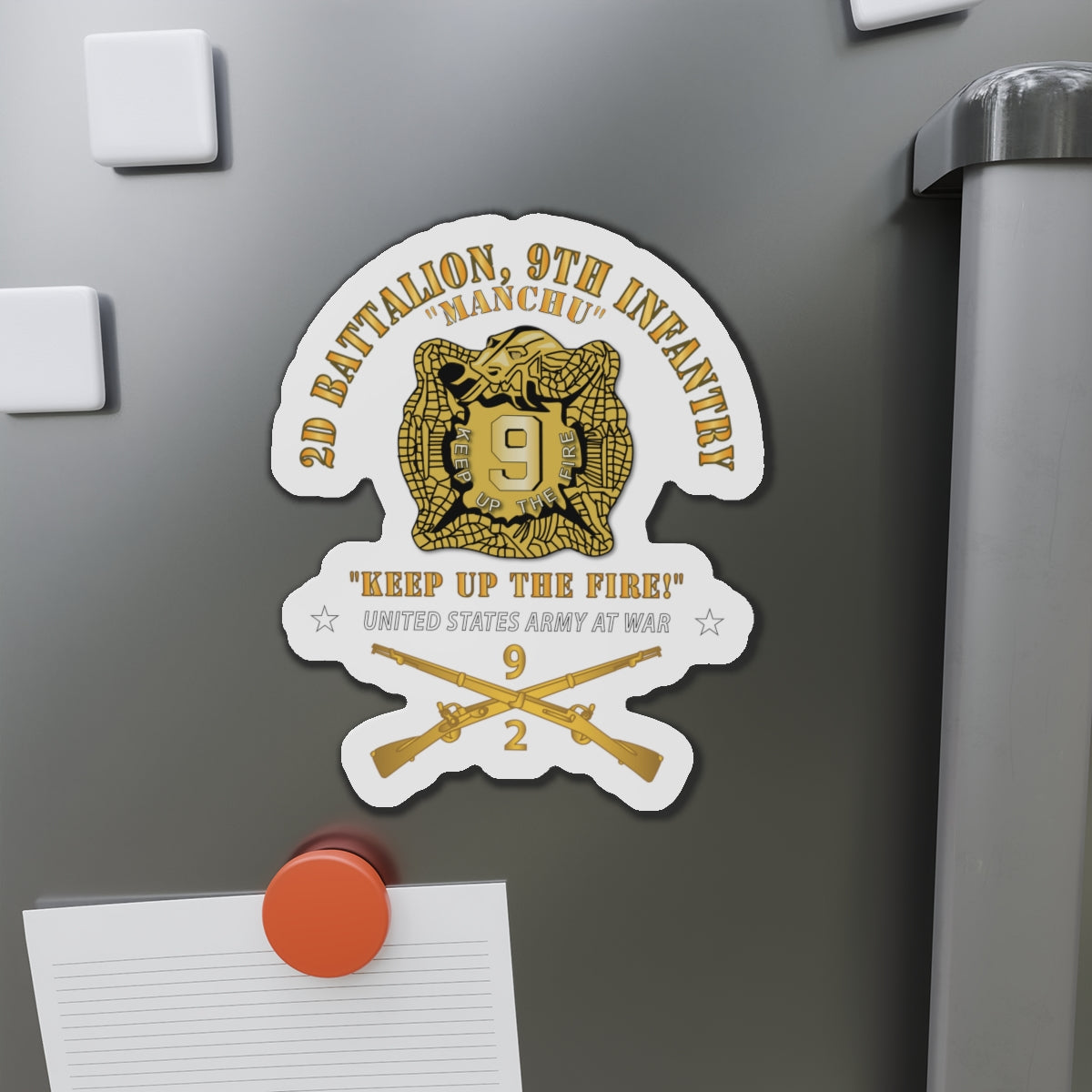 Die-Cut Magnets - Army - 2nd Bn 9th Infantry Regiment - Army At War w ...