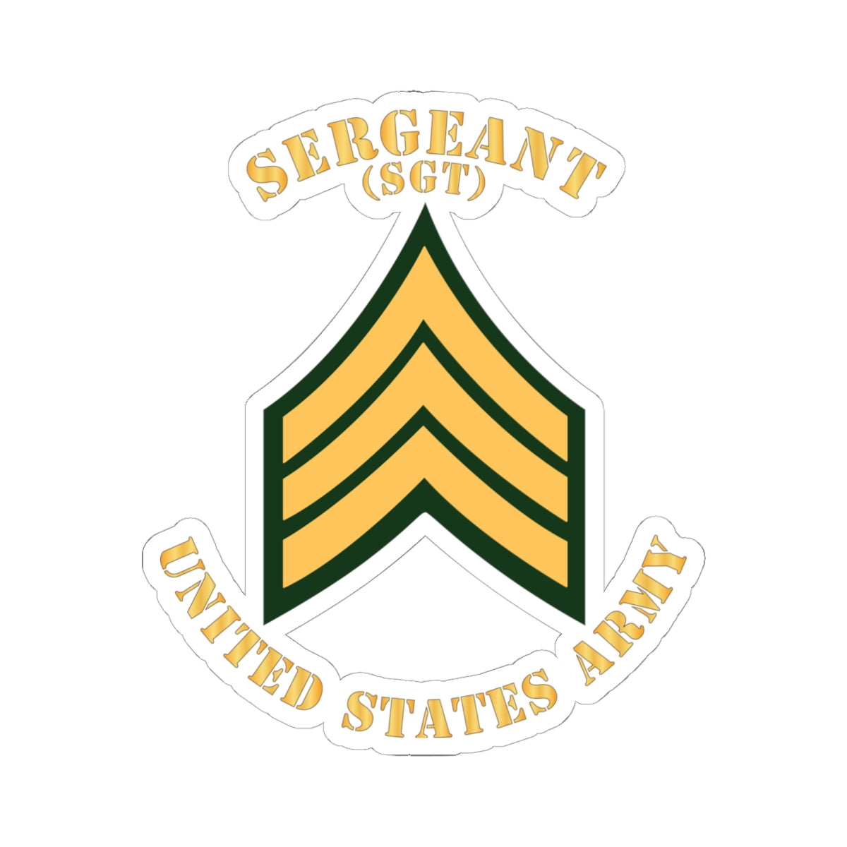 Kiss-Cut Stickers - Army - Sergeant - SGT - Flat X 300 – Army Stickers
