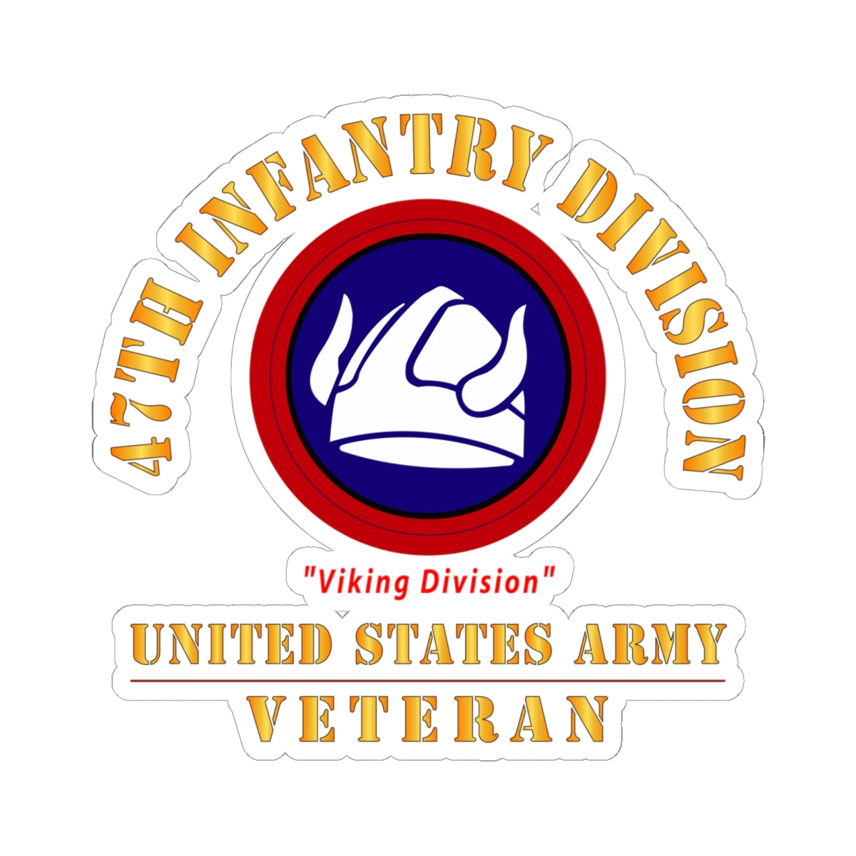 Kiss-Cut Stickers - Army - SSI - 47th Infantry Division -Viking Divisi ...