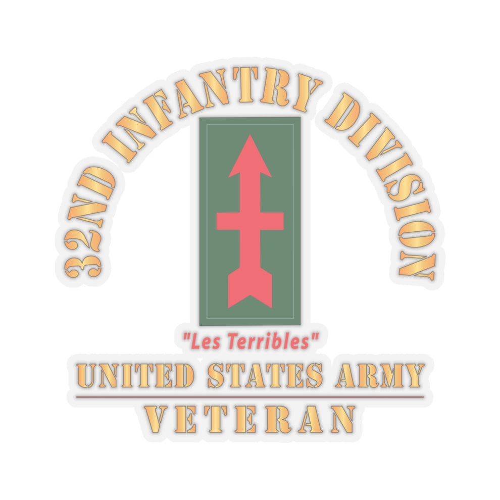 Kiss - Cut Stickers - Army - SSI - 32nd Infantry Division - Les Terrib ...