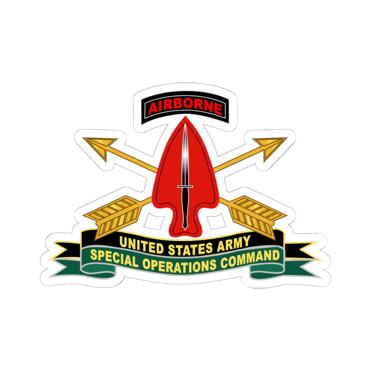 Kiss-Cut Stickers - US Army Special Operations Command - Sine Pari - S ...