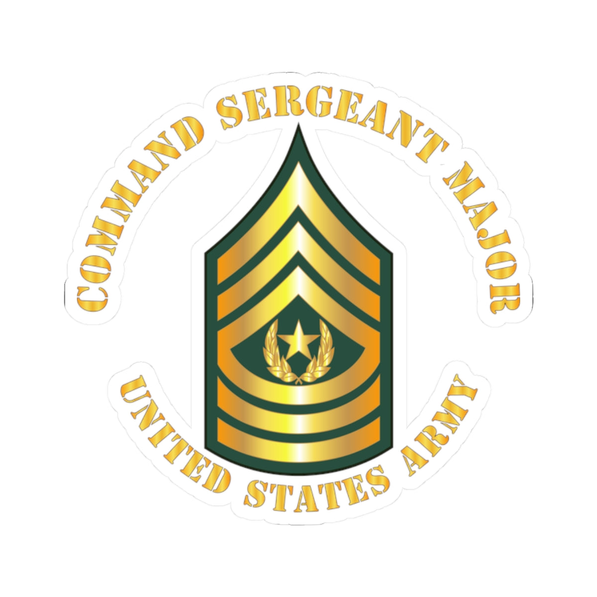 Kiss-Cut Stickers - Command Sergeant Major - CSM – Army Stickers