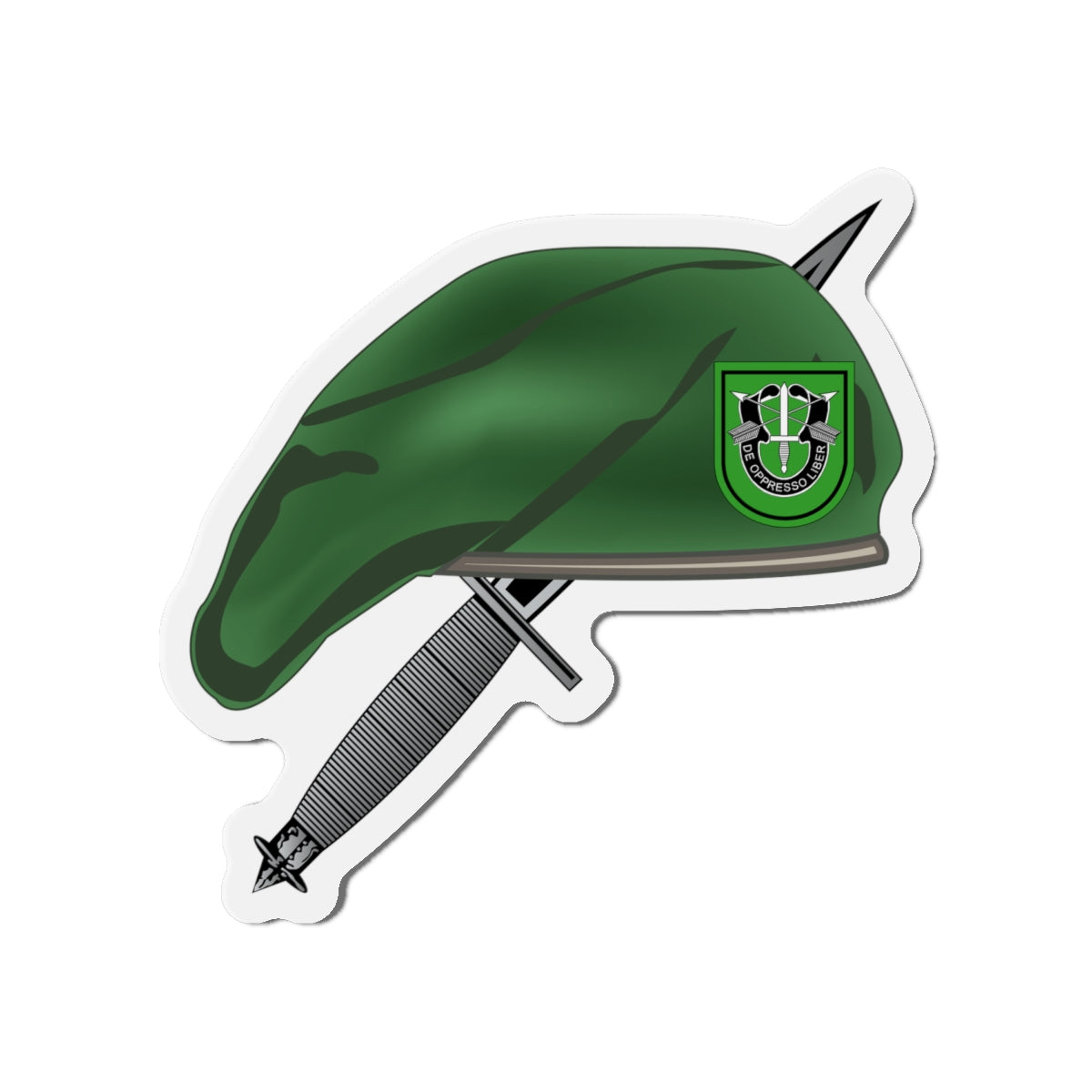 Die-Cut Magnets - 10th SFG Beret with Dagger – Army Stickers