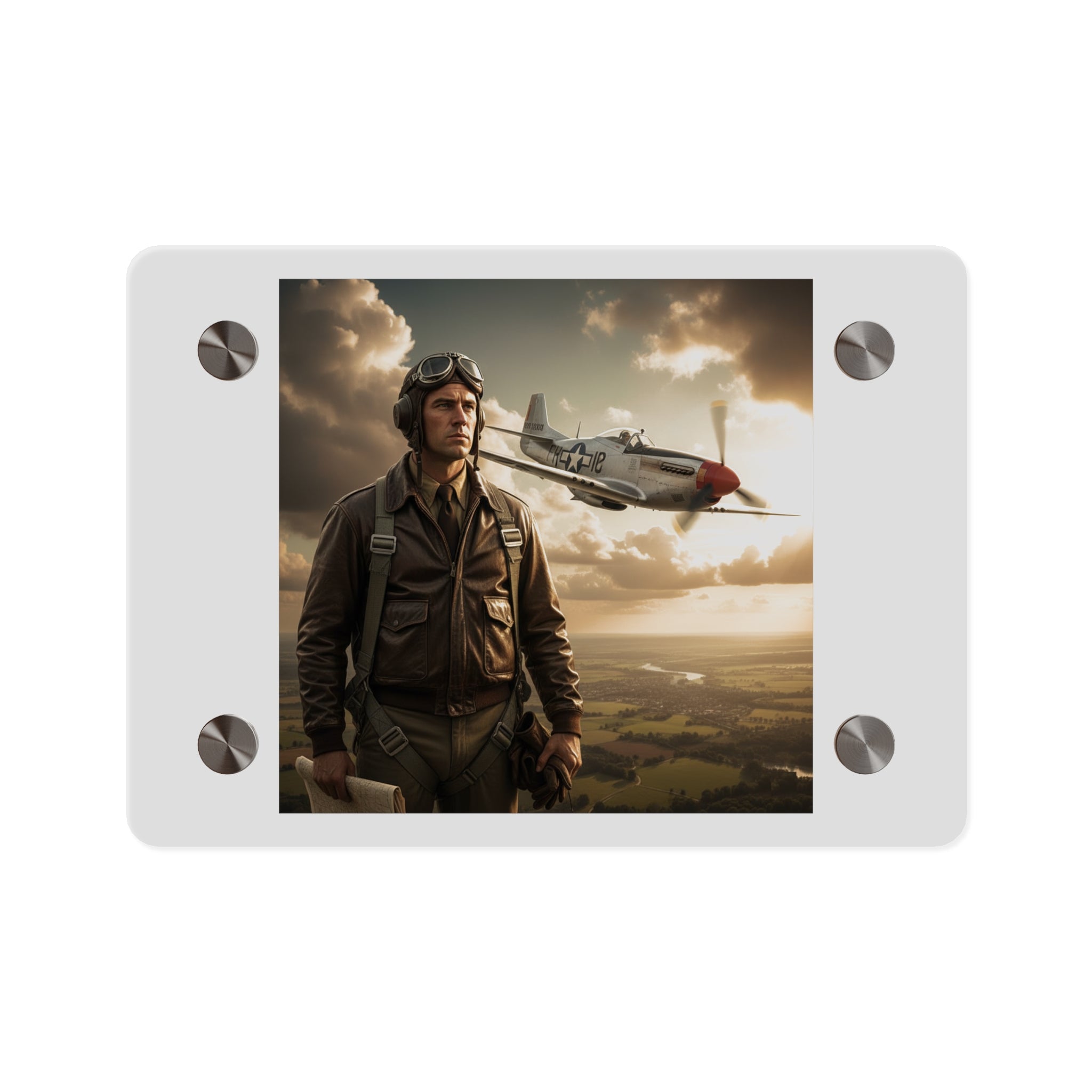 Acrylic Wall Art Panel - Army Air Corps Pilot – Army Stickers